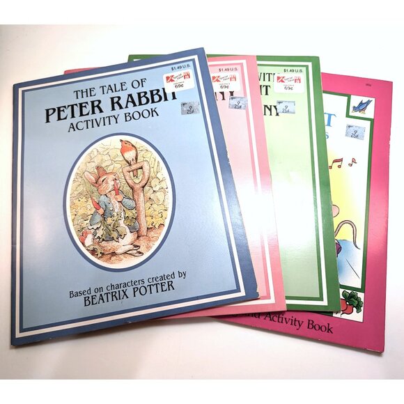 Vintage | Toys | 4 Vtg 9s Peter Rabbit Activity Coloring Books ...